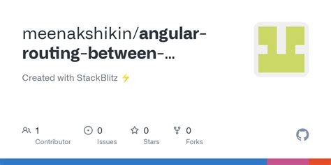 Github Meenakshikinangular Routing Between Modules Created With