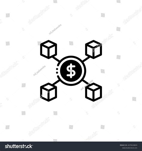 Digital Ledger Blockchain Technology Icon Stock Vector Royalty Free