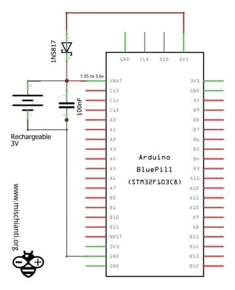 Stm32 Internal Rtc Clock And Battery Backup Vbat Renzo Mischianti