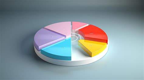 3d Pie Chart Rendering Premium Ai Generated Image