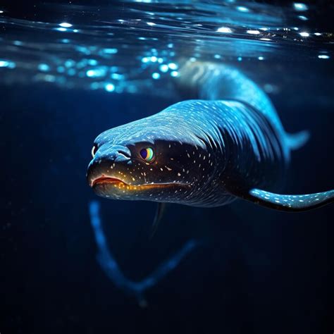 Premium Ai Image Illustration Of Electric Eel In Deep Sea Captured