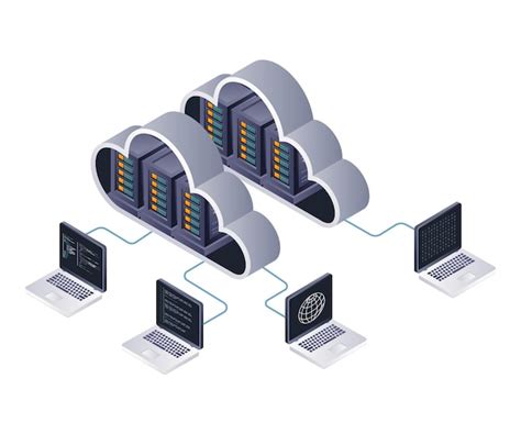 Premium Vector Computer Automation For Data Transaction Security In Cloud Servers