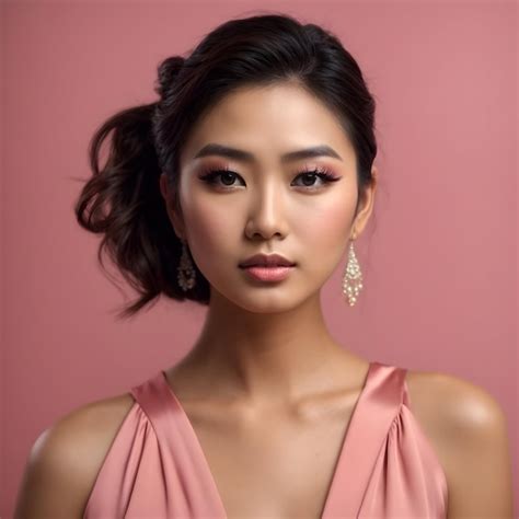 Premium Ai Image Beautiful Asian Model