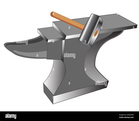 Anvil and hammer Stock Photo - Alamy