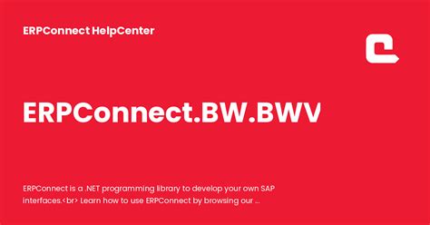 ERPConnect BW BWVariableSelectionType ERPConnect HelpCenter