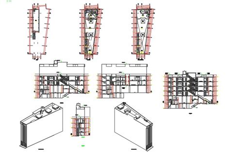 2d Plan Detail Of High Rise Building Block Layout File In Dwg Format Artofit