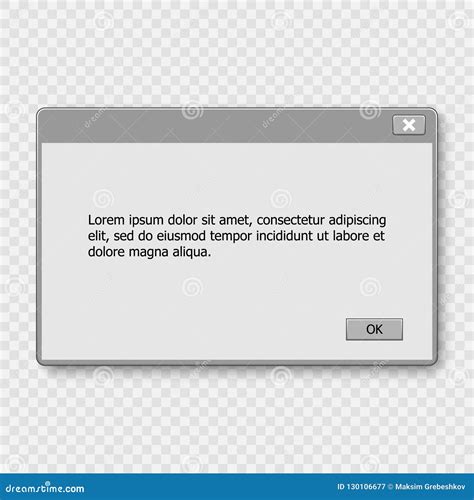 Window Operating System Warning Stock Illustration Illustration Of Icon Interface 130106677