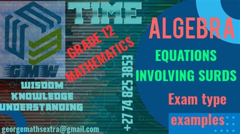 Solving Equations Involving Surds Youtube