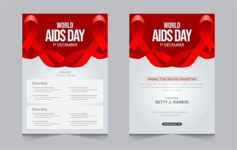 premium vector world aids day activity layout template aids day activities a4 poster or flyer