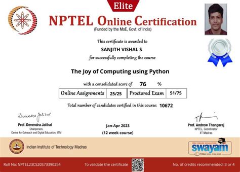 Sanjith Vishal S On Linkedin Nptel Codingjourney Neverstoplearning