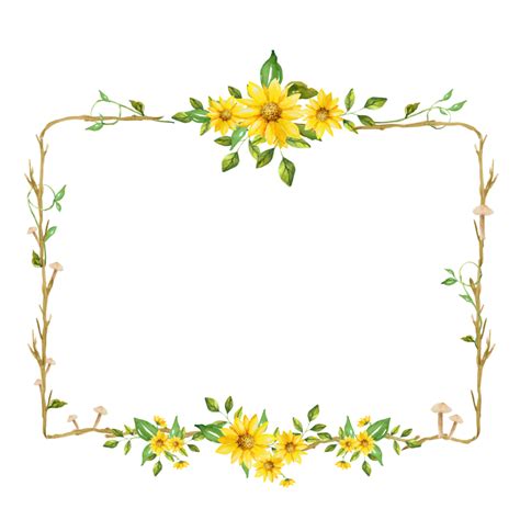 Rectangle Floral Frame Png At Liam Threlfall Blog