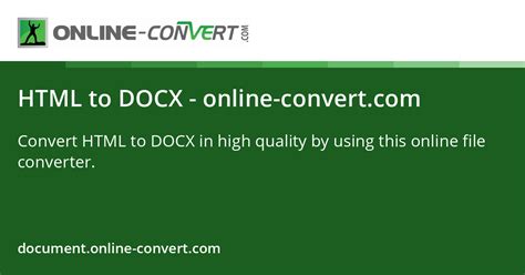 html to docx online