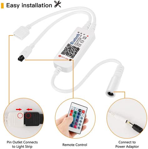 Bluetooth LED Strip 5M Waterproof LED Strips Lights Music Sync Color Changing RGB 12V 5050