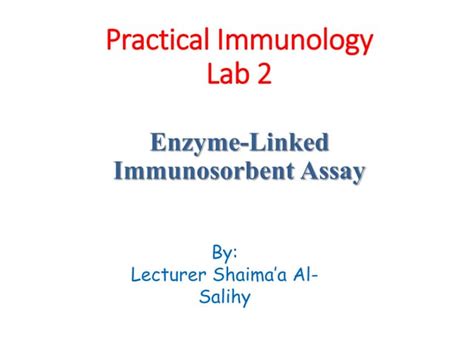 Enzyme Linked Immunosorbent Assay Pptx Medical Tests Medical Health