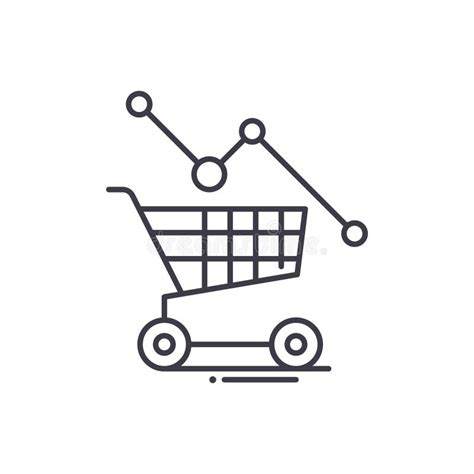 Market Trends Icon Linear Isolated Illustration Thin Line Vector Web
