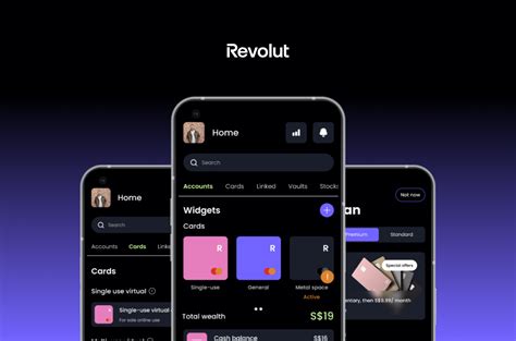 conceptual design of revolut app behance