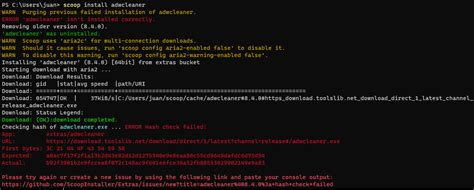 Adwcleaner840 Hash Check Failed · Issue 11671 · Scoopinstaller