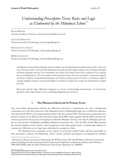 Understanding Prescriptive Texts Rules A Journal Of World