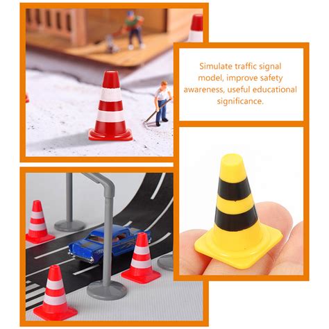 도로 교통 장난감 표지판 모델 미니 표지판 어린이 교육 학습 콘 도로 블록 어린이 미니어처 40 개 학습 및 교육