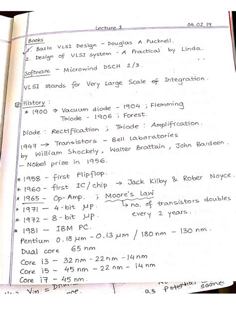 Eee401 Vlsi I Class Note 1 Pdf