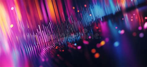 Vibrant Sound Wave Visualization With Colorful Light Effects And