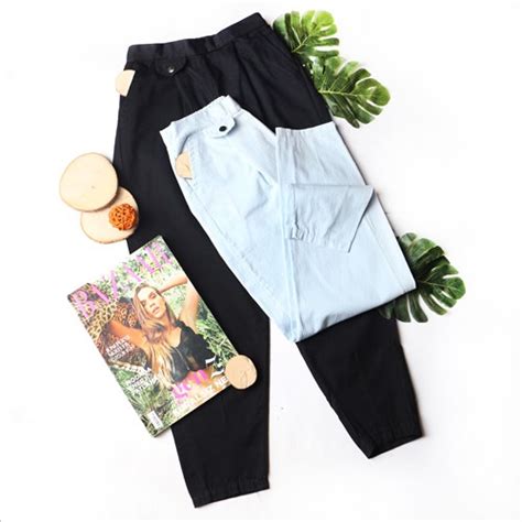 شلوار مام فیت کتان فروشگاه استایلوس