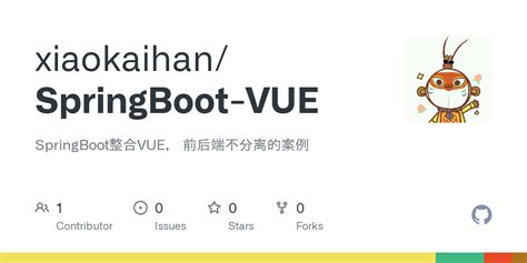 Github Xiaokaihanspringboot Vue Springboot整合vue， 前后端不分离的案例