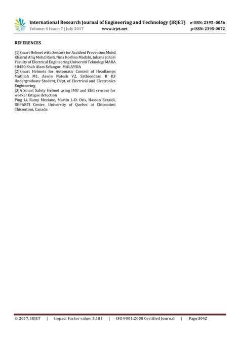 Implementation Of Smart Helmet PDF First Aid Injuries