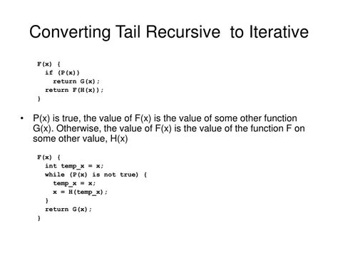 Ppt Tail And Non Tail Recursion Powerpoint Presentation Free