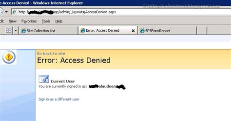 access denied when trying to open shared service provider audiences link in moss 2007