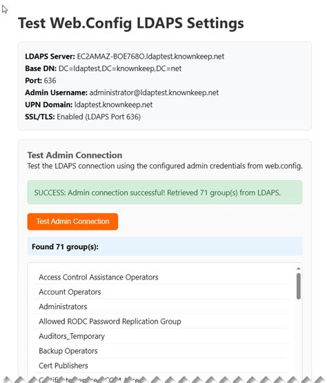 Ldaps Configuration Known Keep Documentation Portal