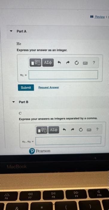 Solved He Express Your Answer As An Integer N1 Part B C