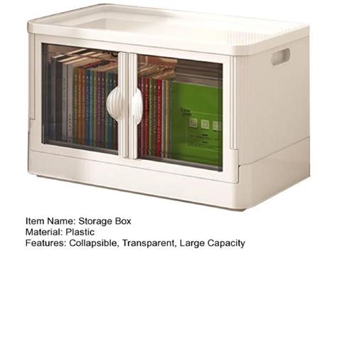 Ящик для зберігання Складний з колесами та кришкою Складний прозорий товстий стабільний