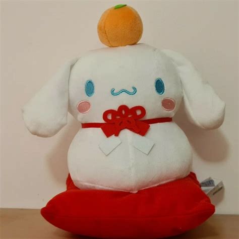 Sanrio Cinnamoroll Kagami Mochi 254cm Cute Kawaii Soft Plush Doll Toy