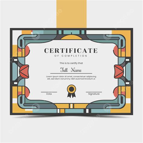 Certificate With Geometric Design Vector Template Download On Pngtree