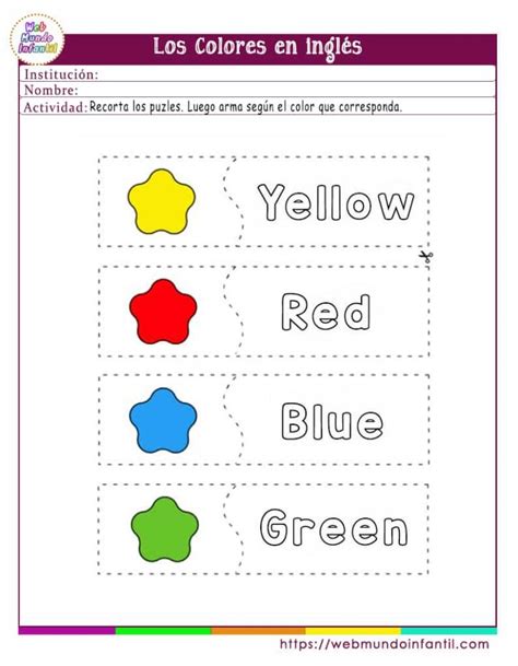 Actividades De Los Colores En Inglés Para Imprimir