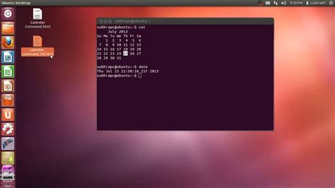Date And Calender Command Using Terminal In Linux Youtube
