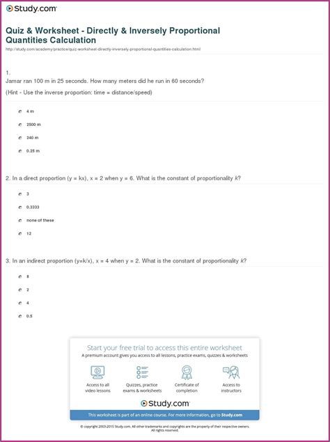 Proportion Word Problems Worksheet Pdf