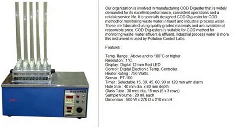 Digital Cod Digester For Laboratory Use At Rs 35060 In Chennai Id 10208833730
