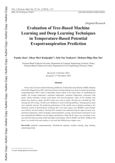 Pdf Evaluation Of Tree Based Machine Learning And Deep Learning Techniques In Temperature