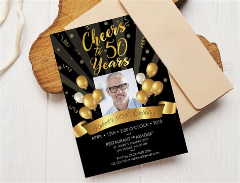 50th Party Invitation Templates