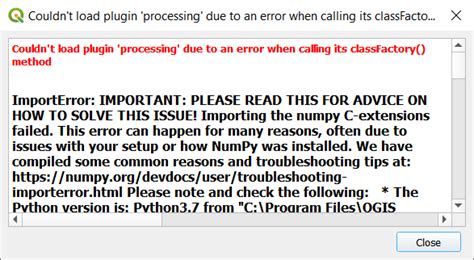 Just Updated My Qgis Now Get This Error Message About The Processing