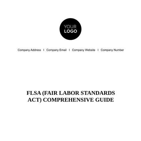 Flsa Fair Labor Standards Act Comprehensive Guide Hr Template Edit Online And Download Example