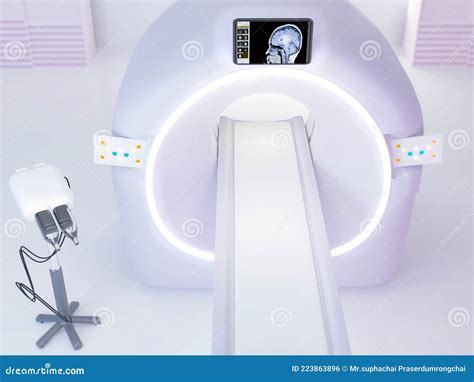 The Multi Detector Ct Scanner Or Computed Tomography 3d Royalty Free Cartoon
