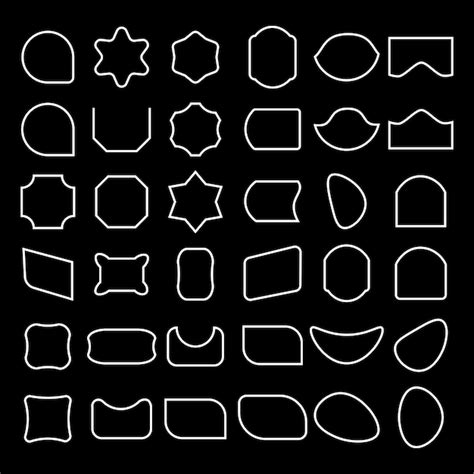 Premium Vector Shape Outline Illustration Design For Designer