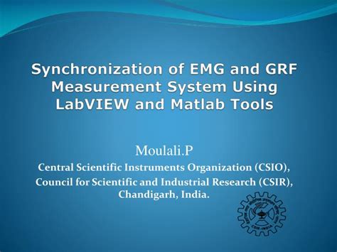 PPT Synchronization Of EMG And GRF Measurement System Using LabVIEW And Matlab Tools
