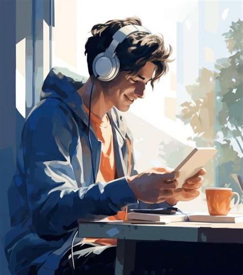 Парень в наушниках Пиктограмма Брендинг Наушники