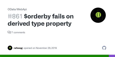 Orderby Fails On Derived Type Property · Issue 861 · Odatawebapi