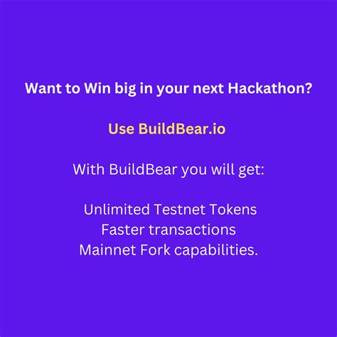 Buildbear Labs On Linkedin Hackathon Win Buildbear Testnet