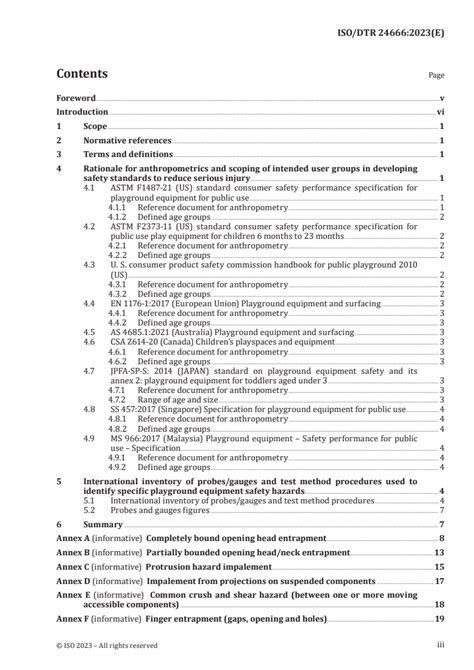 ISO DTR Sports And Recreational Facilities Probes For Entrapment Entanglement On